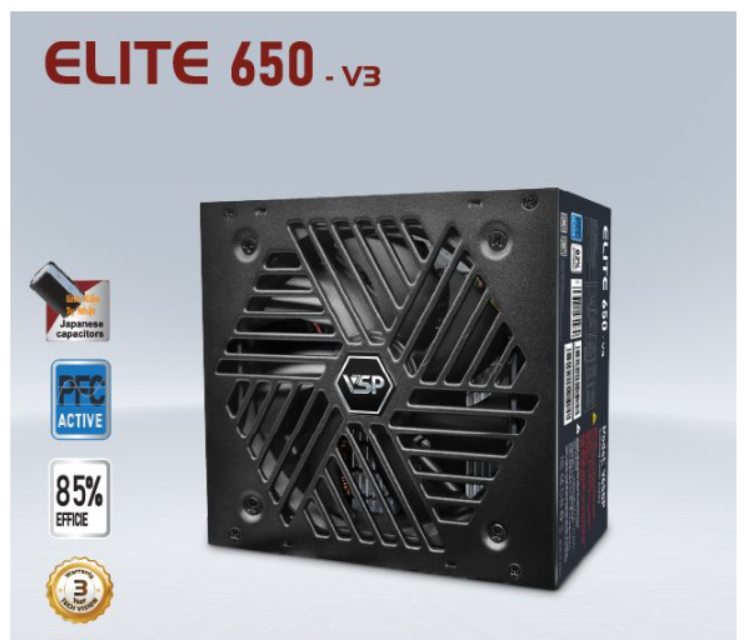 Nguồn CST VSP Elite Active PFC V650P - V3 Chính hãng